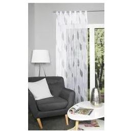 Vorhang Home Wohnideen "PAOLO" Gr. 3, grau (stein), B:140cm H:225cm, Voile, Polyester, Gardinen, Schlaufenschal PAOLO bedruckt