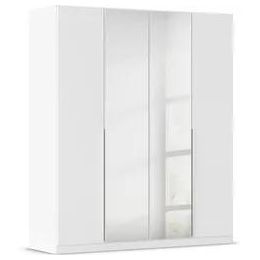 Dreht&uuml;renschrank OTTO HOME "Kleiderschrank Schrank Garderobe AGORDO mit Dekor- oder Hochglanzfront", wei&szlig; (alpinwei&szlig;), B:181cm H:210cm T:54cm, Holzwerkstoff, Schr&auml;nke, Dreht&uuml;renschrank, durchdachte Innenausstattung, in 8 Breiten und 2 H&ouml;hen MADE IN GERMANY