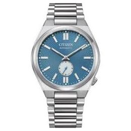 Automatikuhr Citizen "Tsuyosa", silber (silberfarben, blau), Armbanduhren, Damen, Automatikuhr, Armbanduhr, Mechanische Uhr, Herrenuhr, Damenuhr, Edelstahlarmband