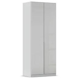 Dreht&uuml;renschrank OTTO HOME "Kleiderschrank Kleiderschr&auml;nke Schrank Garderobe AGORDO mit Glasfront", grau (seidengrau, glas seidengrau), B:91cm H:229cm T:54cm, Holzwerkstoff, Schr&auml;nke, Dreht&uuml;renschrank, durchdachte Innenausstattung, in 8 Breiten und 2 H&ouml;hen MADE IN GERMANY
