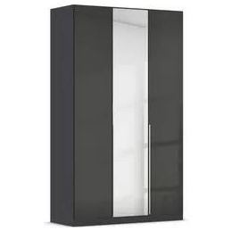 Dreht&uuml;renschrank OTTO HOME "Kleiderschrank Schrank Garderobe AGORDO mit Dekor- oder Hochglanzfront", grau (graumetallic, effektgrau hochglanz), B:136cm H:229cm T:54cm, Holzwerkstoff, Schr&auml;nke, Dreht&uuml;renschrank, durchdachte Innenausstattung, in 8 Breiten und 2 H&ouml;hen MADE IN GERMANY, Topseller