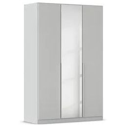 Dreht&uuml;renschrank OTTO HOME "Kleiderschrank Schrank Garderobe AGORDO mit Dekor- oder Hochglanzfront", grau (seidengrau), B:136cm H:210cm T:54cm, Holzwerkstoff, Schr&auml;nke, Dreht&uuml;renschrank, durchdachte Innenausstattung, in 8 Breiten und 2 H&ouml;hen MADE IN GERMANY, Topseller