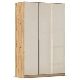 Dreht&uuml;renschrank OTTO HOME "Kleiderschrank Kleiderschr&auml;nke Schrank Garderobe AGORDO mit Glasfront", beige (eiche artisan, glas beige (champagner)), B:136cm H:210cm T:54cm, Holzwerkstoff, Schr&auml;nke, Dreht&uuml;renschrank, durchdachte Innenausstattung, in 7 Breiten und 2 H&ouml;hen MADE IN GERMANY, Topseller