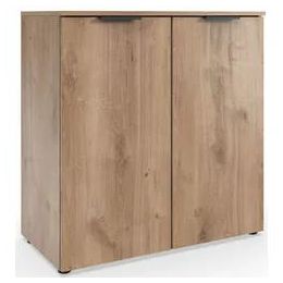 Kommode wimex "Level by fresh to go", braun (plankeneiche nachbildung), B:81cm H:92cm T:41cm, Holzwerkstoff, Sideboards, Kommode, 2-t&uuml;rig mit soft-close Funktion, 81cm breit, 92cm hoch
