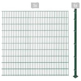Doppelstabmattenzaun Arvotec "ESSENTIAL 203 zum Aufschrauben", gr&uuml;n (dunkelgr&uuml;n), H:203cm, Kunststoff, Stahl, Zaunelemente, Zaunh&ouml;he 203 cm, Zaunl&auml;nge 2 - 60 m