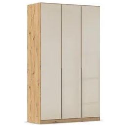 Dreht&uuml;renschrank OTTO HOME "Kleiderschrank Kleiderschr&auml;nke Schrank Garderobe AGORDO mit Glasfront", beige (eiche artisan, glas beige (champagner)), B:136cm H:229cm T:54cm, Holzwerkstoff, Schr&auml;nke, Dreht&uuml;renschrank, durchdachte Innenausstattung, in 8 Breiten und 2 H&ouml;hen MADE IN GERMANY