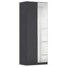 Dreht&uuml;renschrank OTTO HOME "Kleiderschrank Schrank Garderobe AGORDO mit Dekor- oder Hochglanzfront", grau (graumetallic), B:91cm H:229cm T:54cm, Holzwerkstoff, Schr&auml;nke, Dreht&uuml;renschrank, durchdachte Innenausstattung, in 8 Breiten und 2 H&ouml;hen MADE IN GERMANY