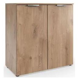 Kommode wimex "Level by fresh to go", braun (plankeneiche nachbildung), B:81cm H:84cm T:41cm, Holzwerkstoff, Sideboards, Kommode, 2-t&uuml;rig mit soft-close Funktion, 81cm breit, 84cm hoch