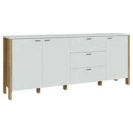 Sideboard FORTE "Saitama", grau (mauvella eiche, secret grau), B:206,1cm H:86,5cm T:41,6cm, Spanplatte, Sideboards, Sideboard
