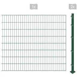 Einstabmattenzaun Arvotec "ESSENTIAL 160 zum Einbetonieren", gr&uuml;n (dunkelgr&uuml;n), H:160cm, Kunststoff, Stahl, Zaunelemente, Zaunh&ouml;he 160 cm, Zaunl&auml;nge 2 - 60 m