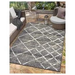 Teppich "Arcane, LAGERR&Auml;UMUNG", schwarz (schwarz,cream,braun), B:160cm H:6mm L:230cm, Polypropylen, MyFlair M&Ouml;BEL & ACCESSOIRES, Teppiche, Teppich, modernes Design, Outdoor geeignet, Balkon, Terrasse