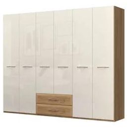Kleiderschrank OTTO HOME "Gala, beige hochgl&auml;nzend UV lackiert, kratzfest, FSC-zertifiziert", beige (beige, pacific walnut), B:272cm H:224cm T:56cm, Holzwerkstoff, MDF, Schr&auml;nke, Kleiderschrank, hoher Schrank (224cm), wahlweise in 4 Breiten, Made in Europe