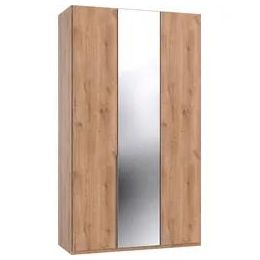 Kleiderschrank wimex "New York", braun (plankeneichefarben), B:135cm H:234cm T:58cm, Schr&auml;nke, Kleiderschrank