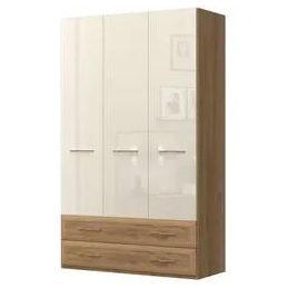 Kleiderschrank OTTO HOME "Gala, beige hochgl&auml;nzend UV lackiert, kratzfest, FSC-zertifiziert", beige (beige, pacific walnut), B:137cm H:224cm T:56cm, Holzwerkstoff, MDF, Schr&auml;nke, Kleiderschrank, hoher Schrank (224cm), in den Breiten 92 und 137cm, Made in Europe