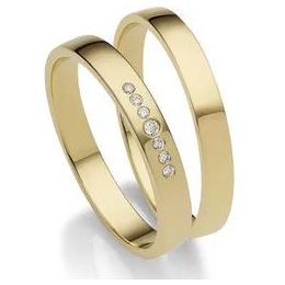 Trauring Firetti "Schmuck Geschenk Gold 375 Hochzeit Ehering "LIEBE" Gr. 52, gold (gelbgoldfarben), Fingerringe, Damen, 52, ohne Brillanten, Gelbgold 375, 3mm, Trauring, Made in Germany, wahlweise mit oder ohne Brillanten