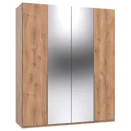 Kleiderschrank wimex "New York", braun (plankeneichefarben), B:180cm H:208cm T:58cm, Schr&auml;nke, Kleiderschrank