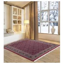 Orientteppich OTTO HOME "BH Oriantal", rot, B:90cm H:12mm L:160cm, Schurwolle, Teppiche, reine Wolle, handgekn&uuml;pft, orientalisches Design, mit Fransen