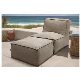 Sofaelement DOMO collection "Fiu: einfach aufblasbar, f&uuml;r Camping, Garten, Terrasse, Balkon", braun, B:75cm H:73cm T:115cm, 100% Olefin, Polsterelemente, wetterfester Outdoor Sessel 75/115/73 cm, klein verstaubar
