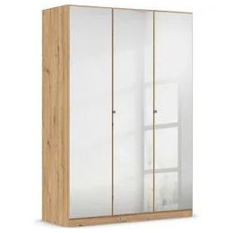 Dreht&uuml;renschrank Rauch "Reflect", braun (eiche artisan), B:136cm H:197cm T:54cm, Holzwerkstoff, Schr&auml;nke, Dreht&uuml;renschrank, mit Spiegelfront, inkl. praktischer Inneneinteilung und Stoffboxen-Set