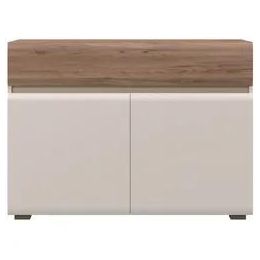 Sideboard OTTO HOME "Invictus, Kommode Breite 118 bzw.176 cm, T/H:45/85cm", beige (kaschmirfarbe), B:118cm H:45cm T:86cm, MDF, Spanplatte, Sideboards, Sideboard, 2trg. bzw. 3trg, mit 1 oder 3 Schubladen, grifflose Fronten