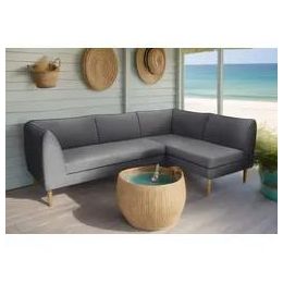 Ecksofa DOMO collection "Filho, individuell erweiterbar", grau (anthrazit), B:241cm H:81cm T:159cm, 88% Olefin, 12% Polyethylene, Sofas, Ecksofa, L-Form f&uuml;r Terrasse, Garten und Balkon, speziell f&uuml;r Outdoor