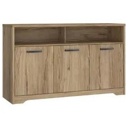 Sideboard FORTE "Joadakis", braun (catania eiche), B:139,2cm H:85,2cm T:42cm, Spanplatte, Sideboards, Sideboard