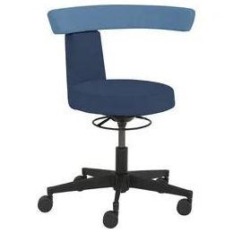 mayer Sitzm&ouml;bel Drehhocker MAYER SITZM&Ouml;BEL "Funktionsdrehhocker 1263", blau (dunkelblau, hellblau), B:64cm H:69cm T:60cm, 100% post-consumer recyceltes Polyester, Hocker, Drehhocker