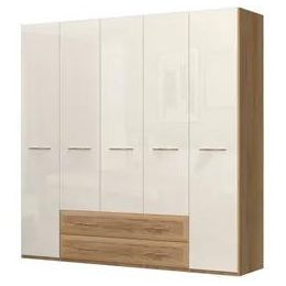 Kleiderschrank OTTO HOME "Gala, beige hochgl&auml;nzend UV lackiert, kratzfest, FSC-zertifiziert", beige (beige, pacific walnut), B:227cm H:224cm T:56cm, Holzwerkstoff, MDF, Schr&auml;nke, Kleiderschrank, hoher Schrank (224cm), wahlweise in 4 Breiten, Made in Europe
