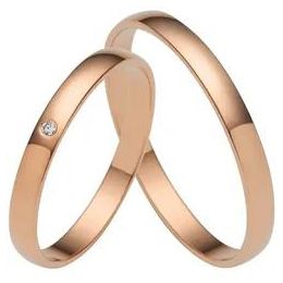 Trauring Firetti "Schmuck Geschenk Gold Hochzeit Ehering Trauring "LIEBE" Gr. 50, rosa (ros&eacute;goldfarben), Fingerringe, Damen, 50, 0,01 SI = kleine Einschl&uuml;sse mit Brillant, Ros&eacute;gold 585, 2,5mm, Trauring, Made in Germany, wahlweise mit oder ohne Brillant