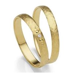 Trauring Firetti "Schmuck Geschenk Gold 375 Hochzeit Ehering "LIEBE" Gr. 57, gold (gelbgoldfarben), Fingerringe, Damen, 57, 0,01 SI = kleine Einschl&uuml;sse mit Brillant, Gelbgold 375, 3mm, Trauring, Made in Germany, wahlweise mit oder ohne Brillant