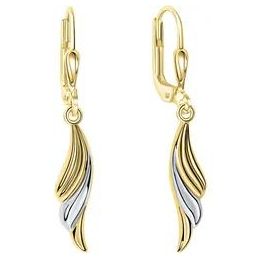 Paar Ohrh&auml;nger Firetti "Schmuck Geschenk Gold 375 Ohrschmuck Patentbrisur", gold (gelbgoldfarben, wei&szlig;goldfarben), Ohrringe, Damen, Gelbgold 375