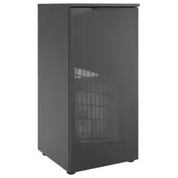 Kommode wimex "Level36 black C by fresh to go", grau (graphit, glas grau), B:41cm H:92cm T:41cm, Holzwerkstoff, Sideboards, Kommode, mit Glaselementen auf der Front, soft-close Funktion, 41cm breit