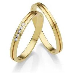 Trauring Firetti "Schmuck Geschenk Gold 375 Hochzeit Ehering "LIEBE" Gr. 63, gold (gelbgoldfarben), Fingerringe, Damen, 63, ohne Brillanten, Gelbgold 375, 2,5mm, Trauring, Made in Germany, wahlweise mit oder ohne Brillanten