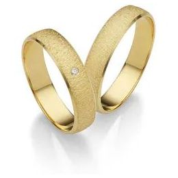 Trauring Firetti "Schmuck Geschenk Gold 375 Hochzeit Ehering "LIEBE" Gr. 55, gold (gelbgoldfarben), Fingerringe, Damen, 55, 0,01 SI = kleine Einschl&uuml;sse mit Brillant, Gelbgold 375, 4,5mm, Trauring, Made in Germany, wahlweise mit oder ohne Brillant