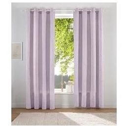 Vorhang "LESKA" Gr. 2, rosa, B:132cm H:175cm, Jacquard, Polyacryl, Polyester, LeGer Home by Lena Gercke, Gardinen, blickdicht, glatt, gewebt, monochrom, verschiedene Gr&ouml;&szlig;en