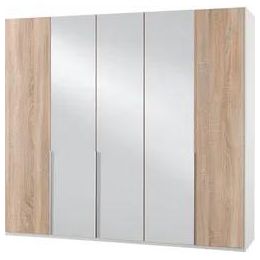 Kleiderschrank wimex "New York", wei&szlig; (wei&szlig;, front struktureichefarben hell), B:225cm H:208cm T:58cm, Schr&auml;nke, Kleiderschrank