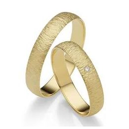 Trauring Firetti "Schmuck Geschenk Gold 375 Hochzeit Ehering "LIEBE" Gr. 53, gold (gelbgoldfarben), Fingerringe, Damen, 53, ohne Brillant, Gelbgold 585, 5mm, Trauring, Made in Germany, wahlweise mit oder ohne Brillant