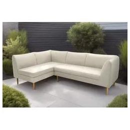 Ecksofa DOMO collection "Filho, individuell erweiterbar", beige (sand), B:241cm H:81cm T:159cm, 88% Olefin, 12% Polyethylene, Sofas, Ecksofa, L-Form f&uuml;r Terrasse, Garten und Balkon, speziell f&uuml;r Outdoor