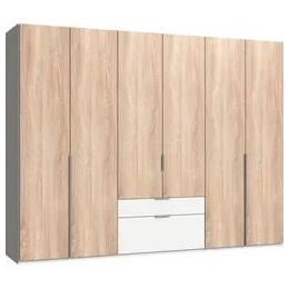 Kleiderschrank wimex "New York", wei&szlig; (wei&szlig;, front struktureichefarben hell), B:270cm H:208cm T:58cm, Schr&auml;nke, Kleiderschrank, wahlweise 208 oder 236cm hoch