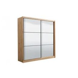 Schwebet&uuml;renschrank Inosign "Navara Kleiderschrank mit Spiegel W&auml;scheschrank", braun (artisan eiche), B:213,5cm H:61cm T:215,5cm, Holzwerkstoff, Schr&auml;nke, Schwebet&uuml;renschrank, mit kompletter Spiegelfront, FSC-zertifiziert, 213,5x215,5x61cm