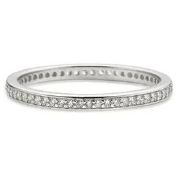 Fingerring Bruno Banani "Schmuck Geschenk Silber 925 Damenring Memoire Eternity" Gr. 59, silber (silberfarben, kristallwei&szlig;), Fingerringe, Damen, 59, Silber 925 (Sterlingsilber), 2,1mm, Fingerring, mit Zirkonia (synth.)