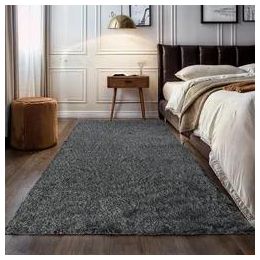 Hochflor-Teppich OTTO HOME "Banji", grau, B:160cm H:37mm L:230cm, Polypropylen (PP), Teppiche, Uni Farben, weich und flauschig, auch als L&auml;ufer & in rund erh&auml;ltlich