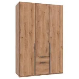 Kleiderschrank wimex "New York", braun (plankeneichefarben), B:135cm H:208cm T:58cm, Schr&auml;nke, Kleiderschrank, wahlweise 208 oder 236cm hoch