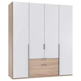 Kleiderschrank wimex "New York", wei&szlig; (struktureichefarben hell, front wei&szlig;), B:180cm H:208cm T:58cm, Schr&auml;nke, Kleiderschrank, wahlweise 208 oder 236cm hoch