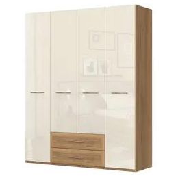 Kleiderschrank OTTO HOME "Gala, beige hochgl&auml;nzend UV lackiert, kratzfest, FSC-zertifiziert", beige (beige, pacific walnut), B:182cm H:224cm T:56cm, Holzwerkstoff, MDF, Schr&auml;nke, Kleiderschrank, hoher Schrank (224cm), wahlweise in 4 Breiten, Made in Europe