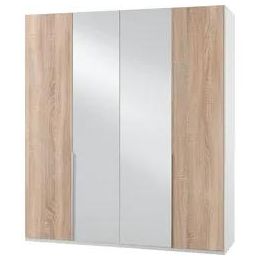 Kleiderschrank wimex "New York", wei&szlig; (wei&szlig;, front struktureichefarben hell), B:180cm H:208cm T:58cm, Schr&auml;nke, Kleiderschrank