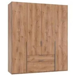 Kleiderschrank wimex "New York", braun (plankeneichefarben), B:180cm H:208cm T:58cm, Schr&auml;nke, Kleiderschrank, wahlweise 208 oder 236cm hoch