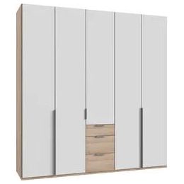 Kleiderschrank wimex "New York", wei&szlig; (struktureichefarben hell, front wei&szlig;), B:225cm H:236cm T:58cm, Schr&auml;nke, Kleiderschrank, wahlweise 208 oder 236cm hoch