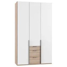 Kleiderschrank wimex "New York", wei&szlig; (struktureichefarben hell, front wei&szlig;), B:135cm H:236cm T:58cm, Schr&auml;nke, Kleiderschrank, wahlweise 208 oder 236cm hoch