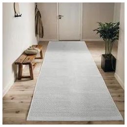 Wollteppich "WOOLY DREAM", beige (naturwei&szlig;), B:80cm H:10mm L:250cm, Wolle, MyFlair M&Ouml;BEL & ACCESSOIRES, Teppiche, handgewebter Wendeteppich, Uni Farben, reine Wolle, Wohnzimmer